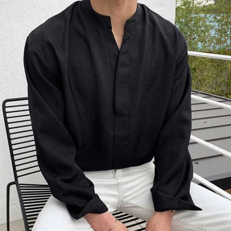 Casual Small Stand-up Collar Shirt