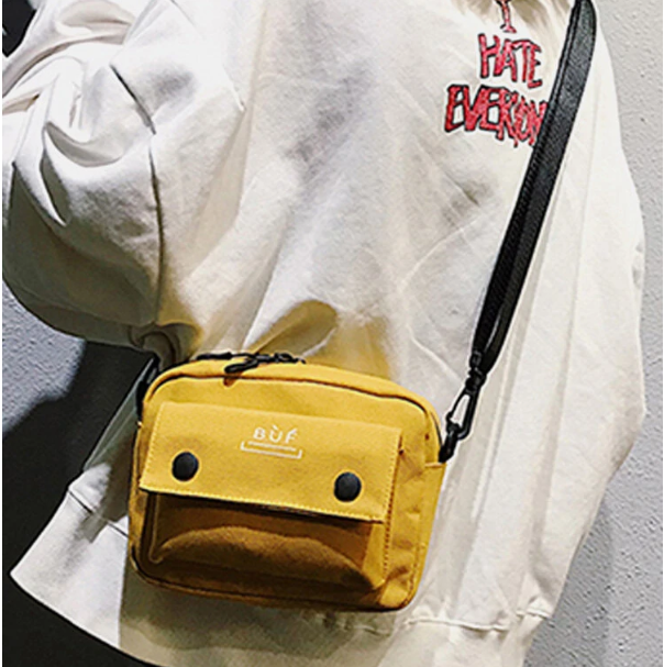 Women Canvas Hip-hop Mini Shoulder Bag Crossbody Bag