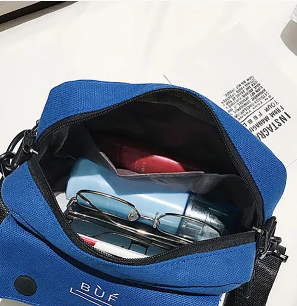 Women Canvas Hip-hop Mini Shoulder Bag Crossbody Bag