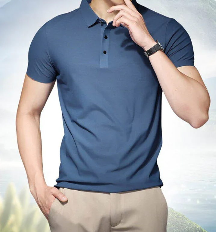Men's Ice Silk Short Sleeve Polo Shirt