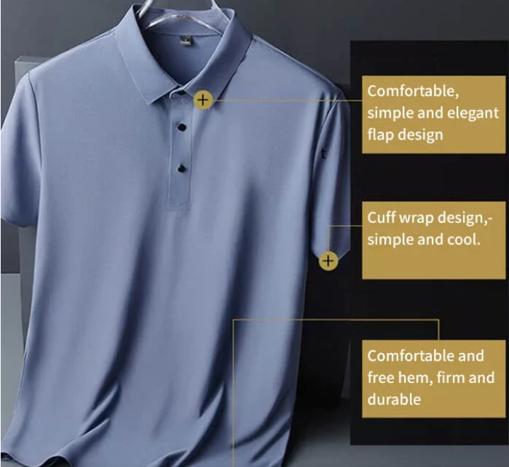 Men's Ice Silk Short Sleeve Polo Shirt