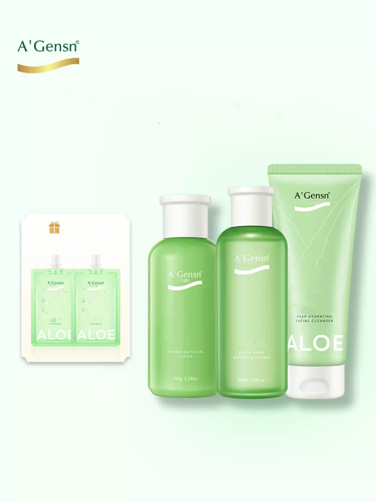 Anan Gold Pure Aloe Vera Deep Hydration Set Toner Moisturising Lotion ...