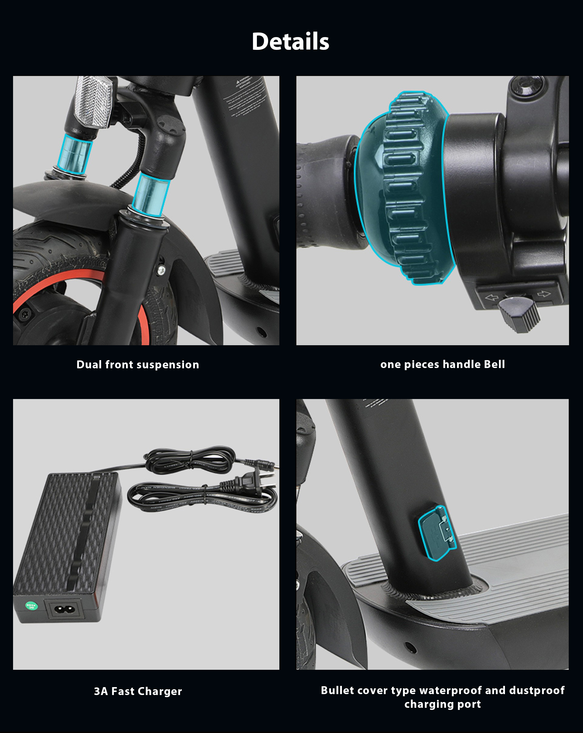 KuKirin M5 Pro Electric Scooter 1000W Motor 48V 20Ah 52km/h Max Speed ...