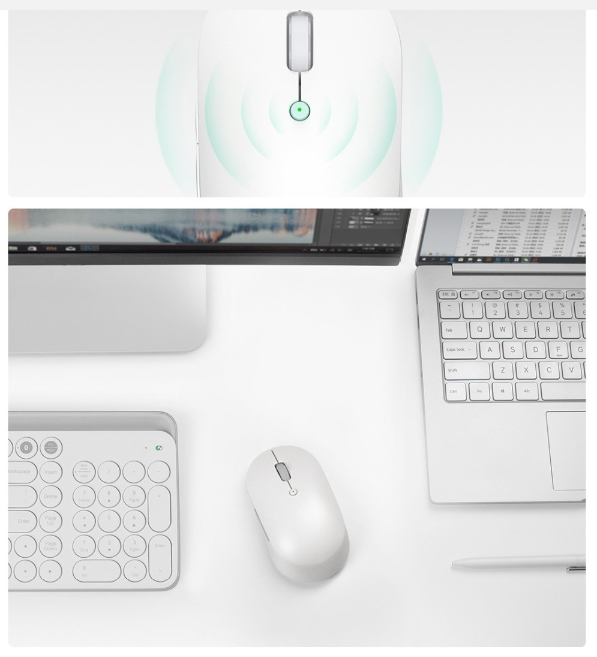 Mi Dual Mode Wireless Mouse Silent Edition (White)