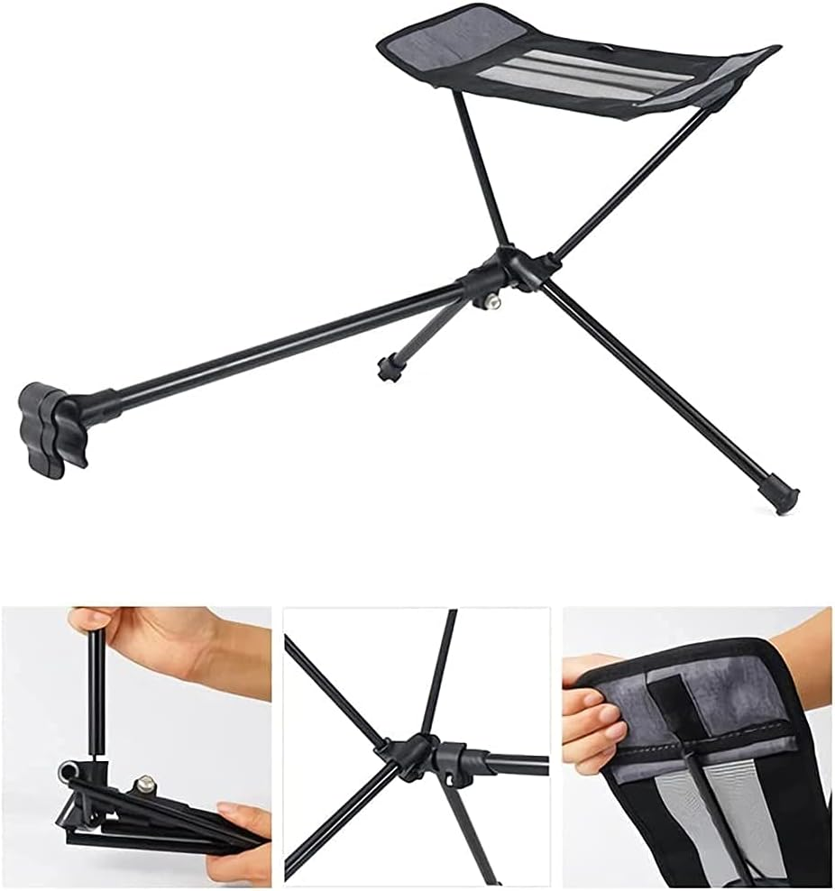 Outdoor camping moon chair foot rest folding foot support half lying ...