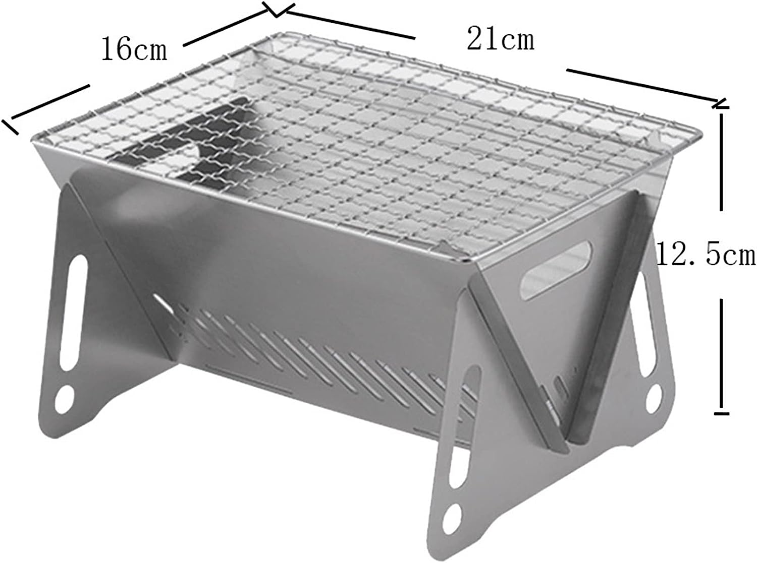 Outdoor folding barbecue removable stainless steel incinerator firewood ...