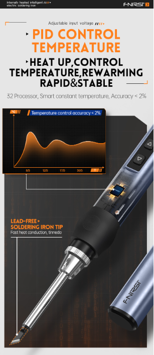 FNIRSI PD65W Internal Heating Electric Soldering Iron Digital Display ...
