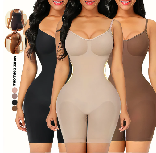 Sling One-piece body shaper seamless shapewear slimming body shaper large size European and ...