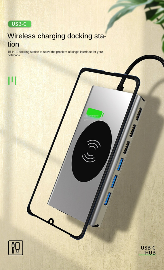 Burst private model type-c docking station usb hub hub wireless ...