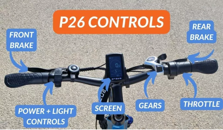 ENGWE P26 Electric Commuter Bikes for Adults, 26" 500W City Cruiser ...